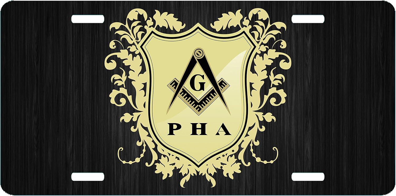 Amazon.com: PHA Crest Masonic License Plate Prince Hall Auto Car Emblem ...