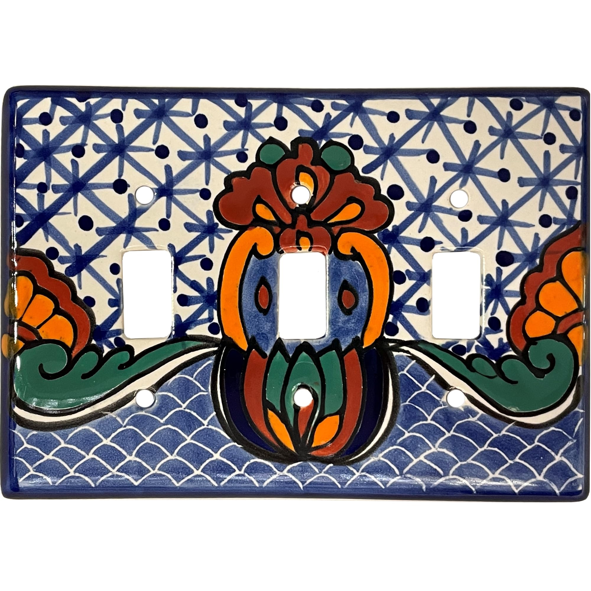 Triple Toggle Turtle Talavera Switch Plate - Amazon.com