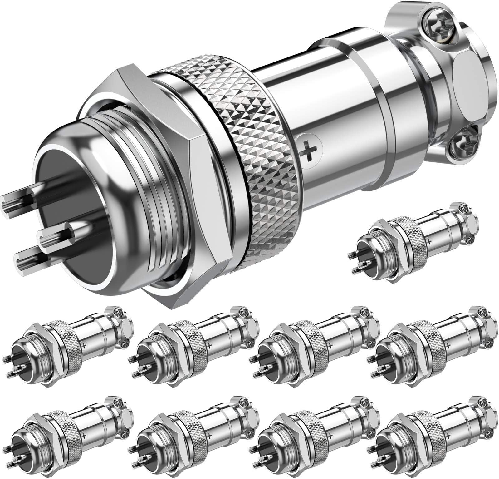 Amazon.com: 5 Sets GX16 Aviation Panel Mount Connectors, 2-10 Pins ...