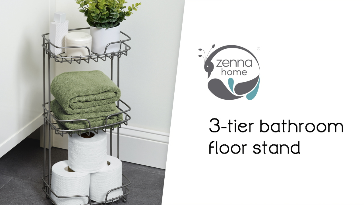 Watch Zenna Home 3-Tier Bathroom Floor Stand on Amazon Live