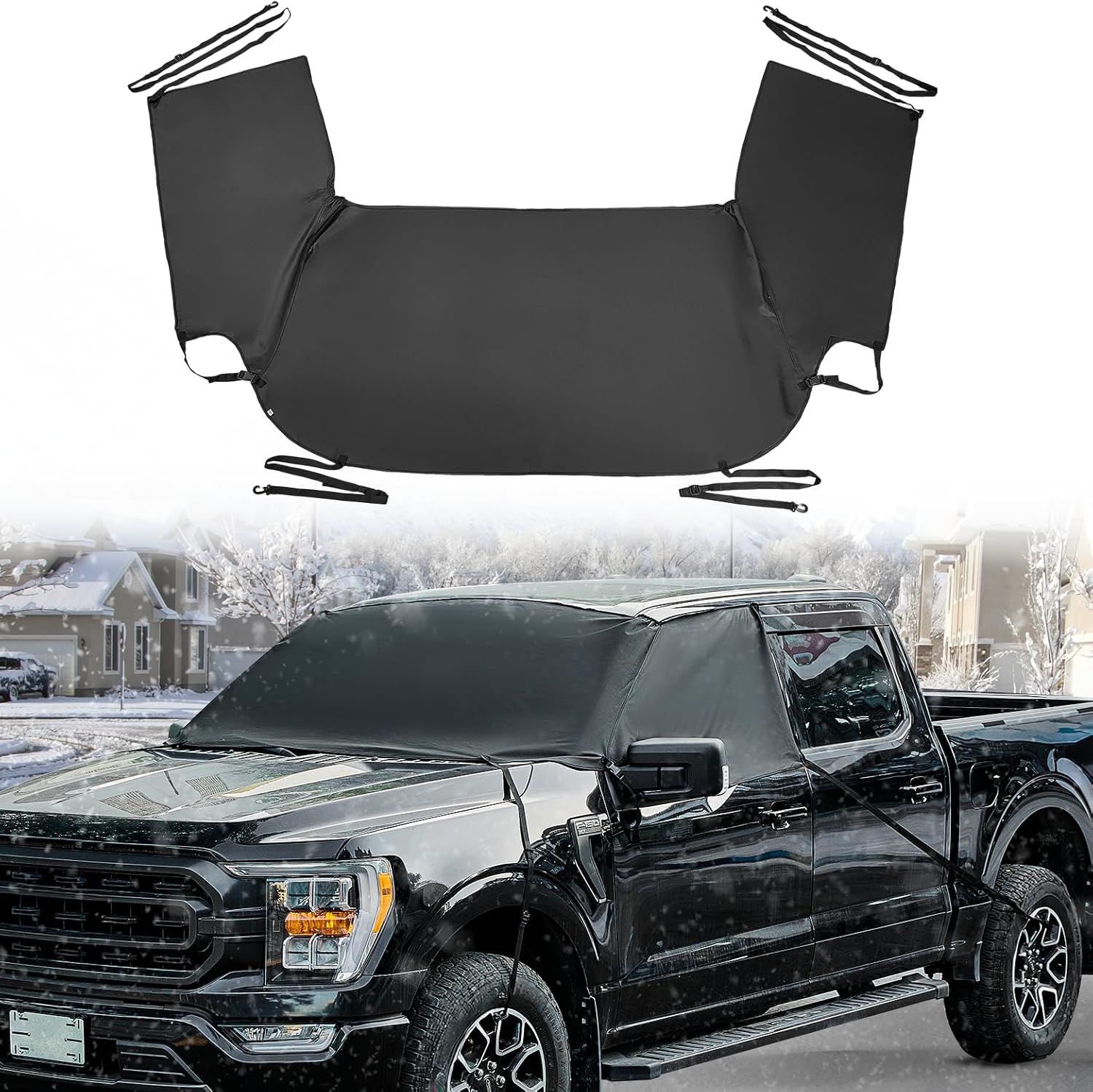 Amazon.com: JOYTUTUS Windshield Snow Cover for Full-Size Truck Extra ...
