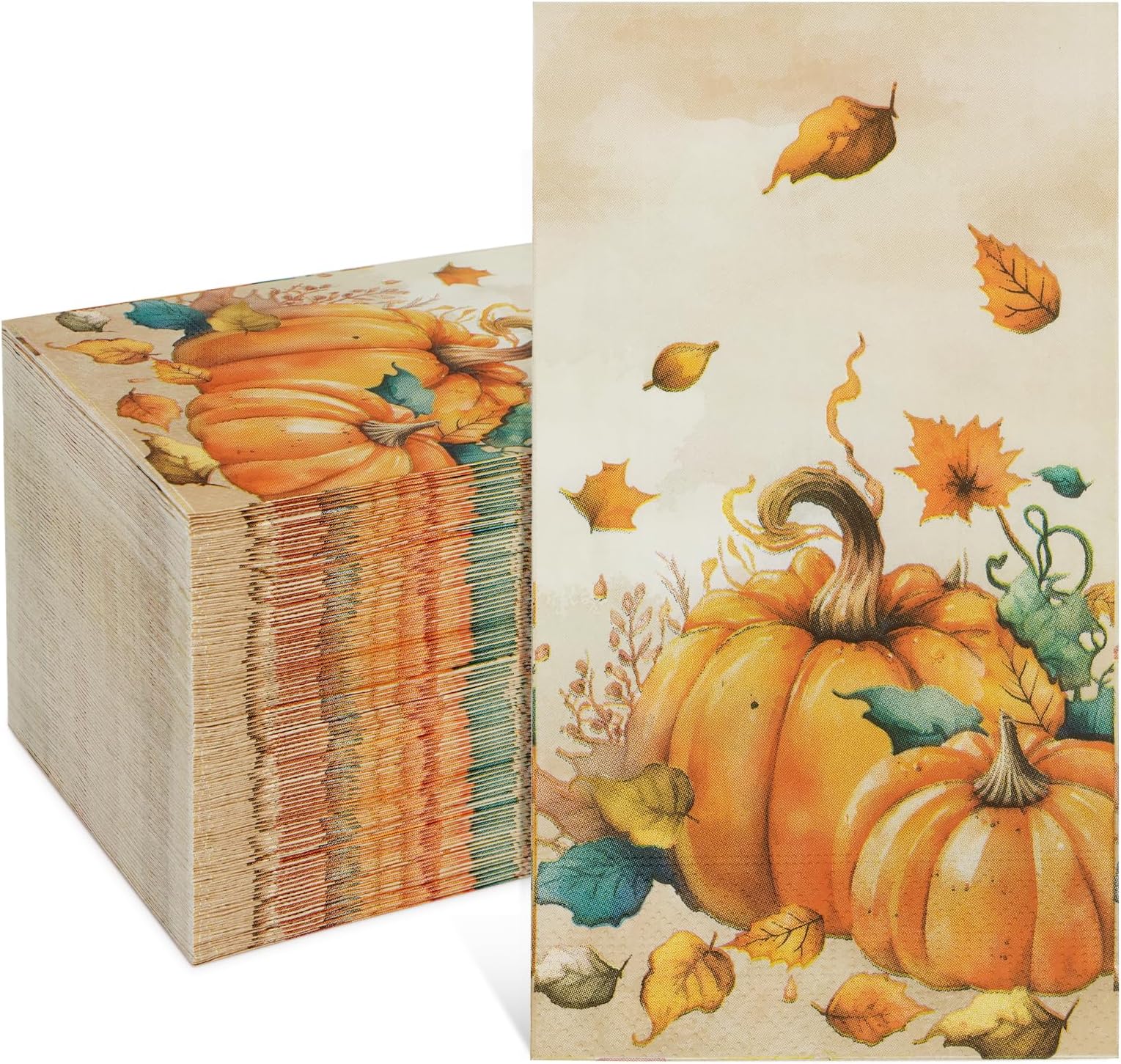 Amazon.com: Homlouue 100 Pcs Fall Napkins, 3 Ply Thanksgiving Napkins ...