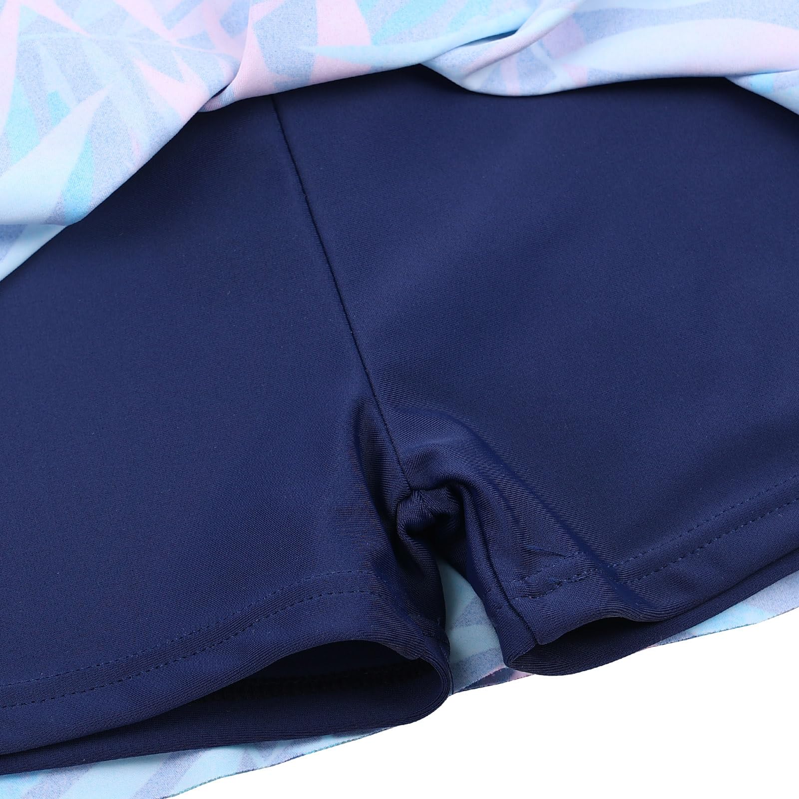 Snapklik.com : Girls Swimsuit One Piece UPF 50+ Floral Skirted Bathing ...