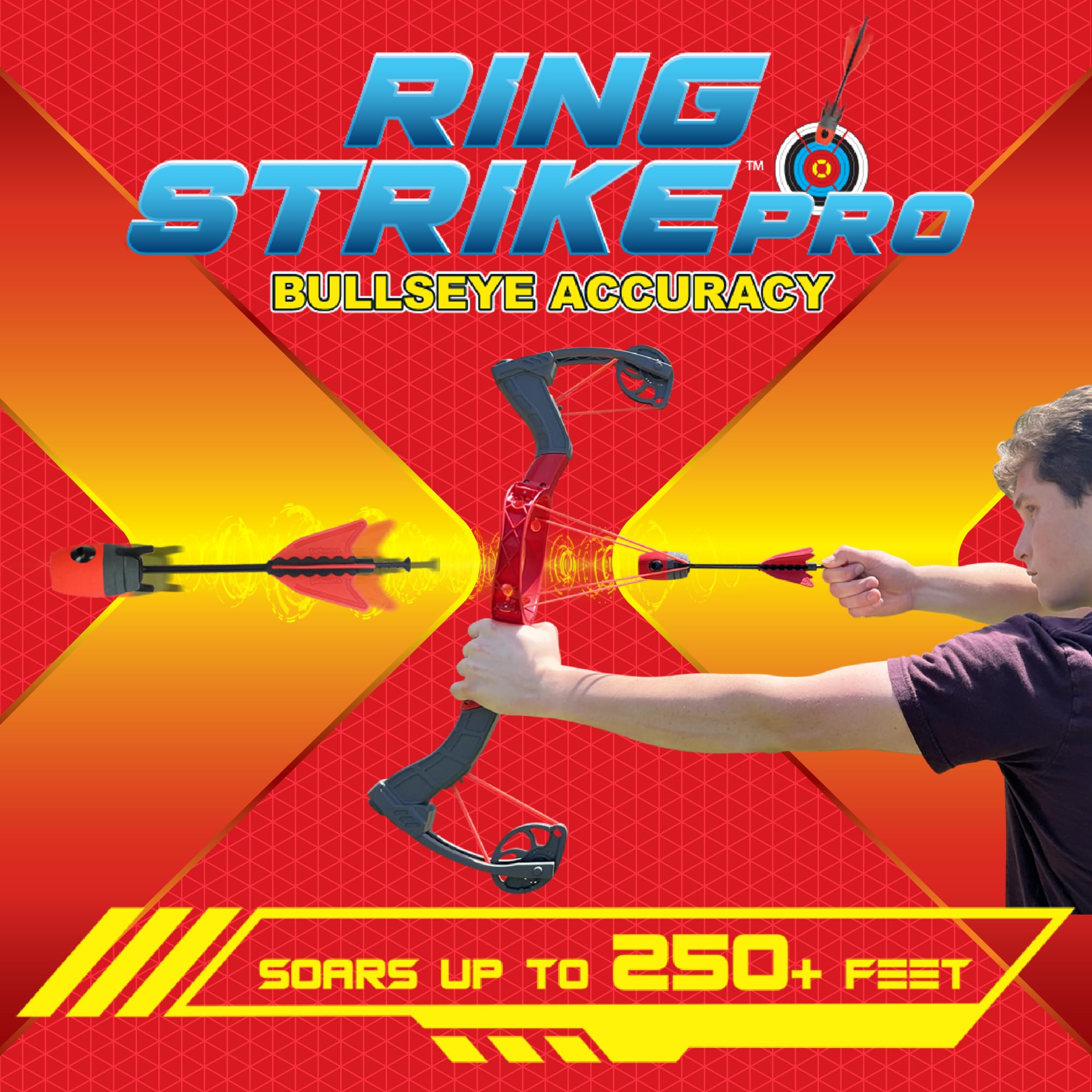 Nerf Rip Rocket Bow And Arrow Funwares Ring Strike Foam-Tipped Rocket ...