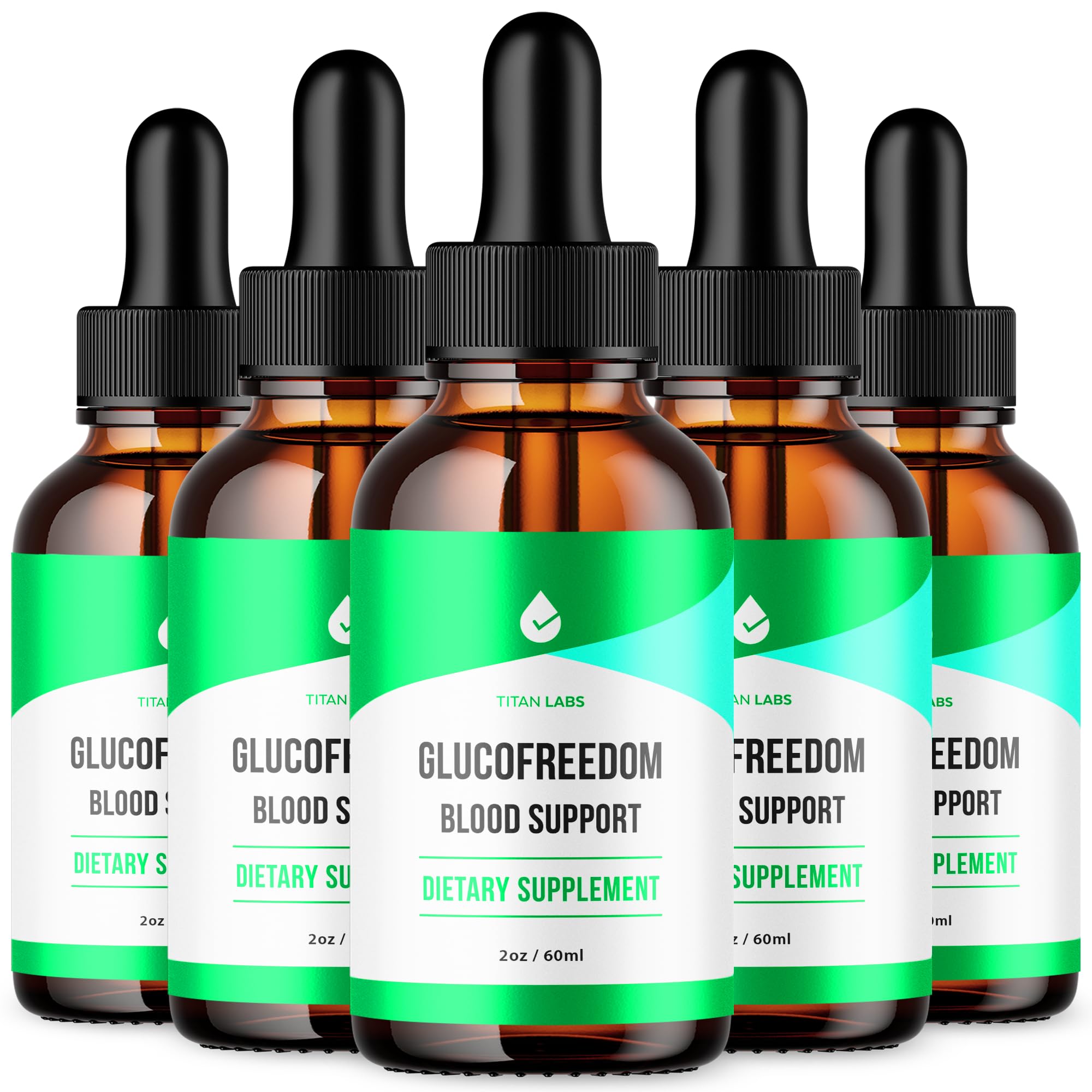 Buy (5 Pack) Glucofreedom Drops, Gluco Freedom Drops Blood Support ...