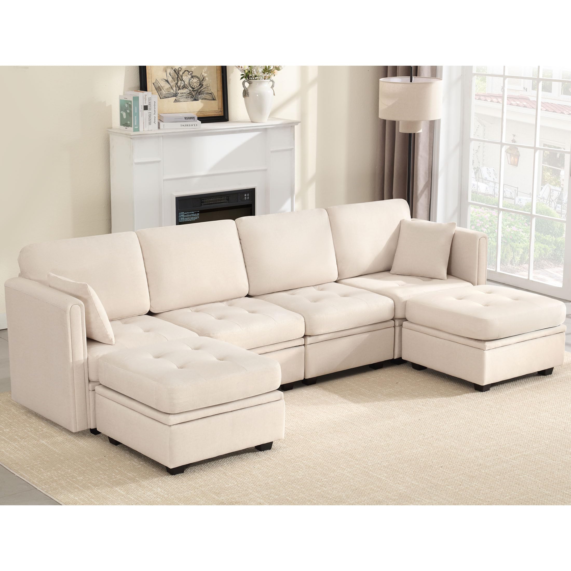 Amazon.com: JMYMRY Sectional Couch, Modular Sectional Sofa Pet-Friendly ...