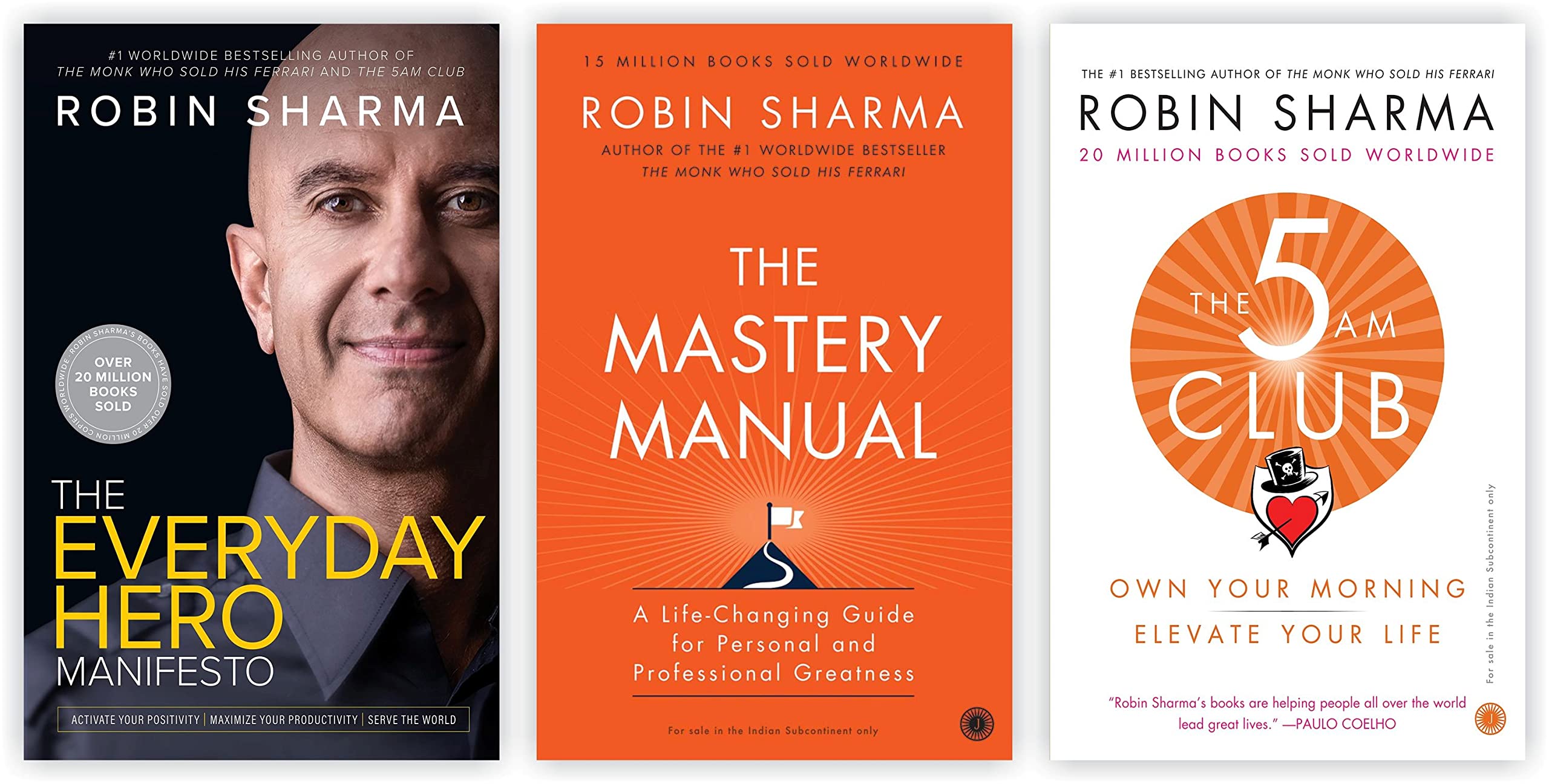 By Robin sharma 3 Book set: The Everyday Hero Manifesto, The Mastery ...