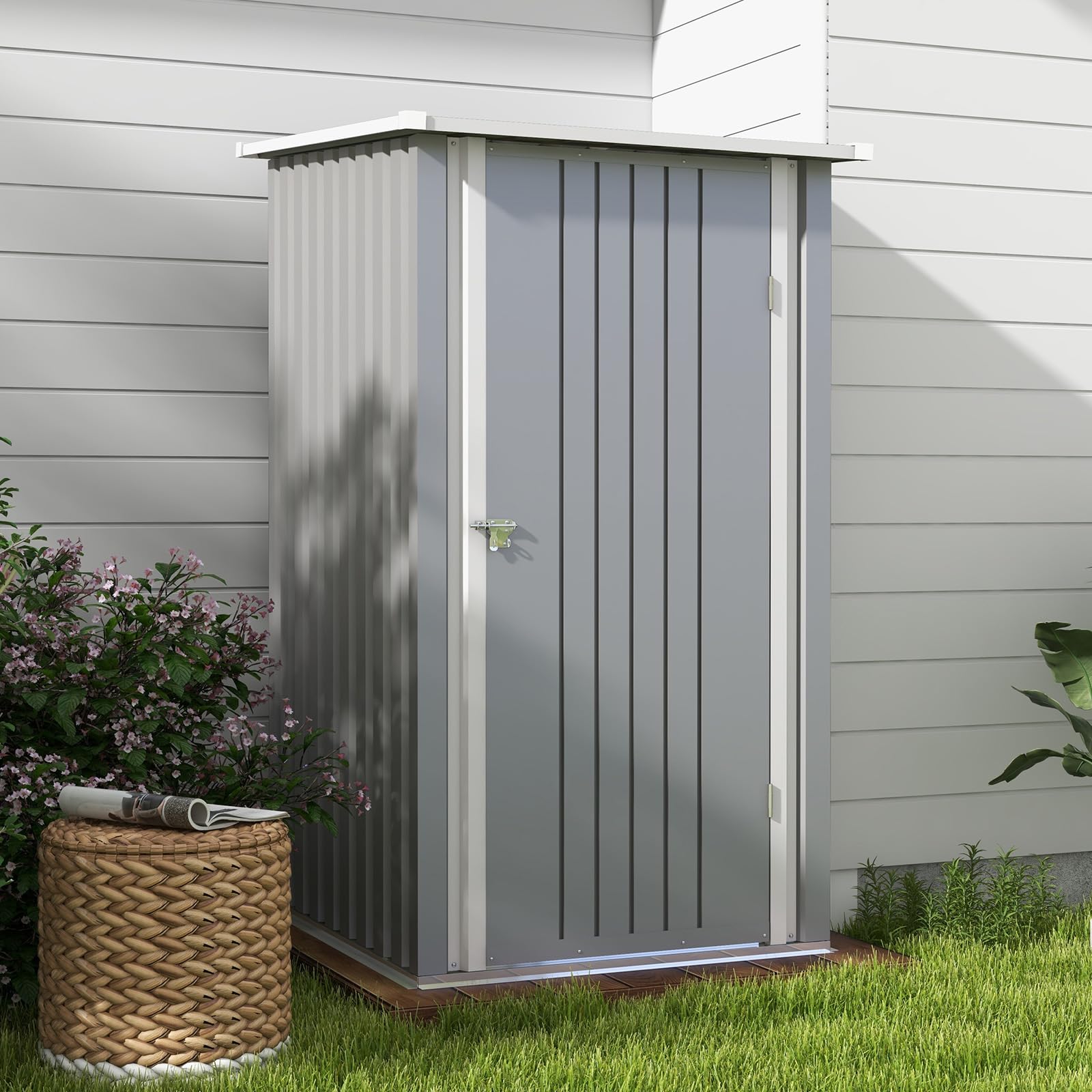 Snapklik.com : VICTONE Metal Storage Shed 3x3 FT, Small Outdoor Shed