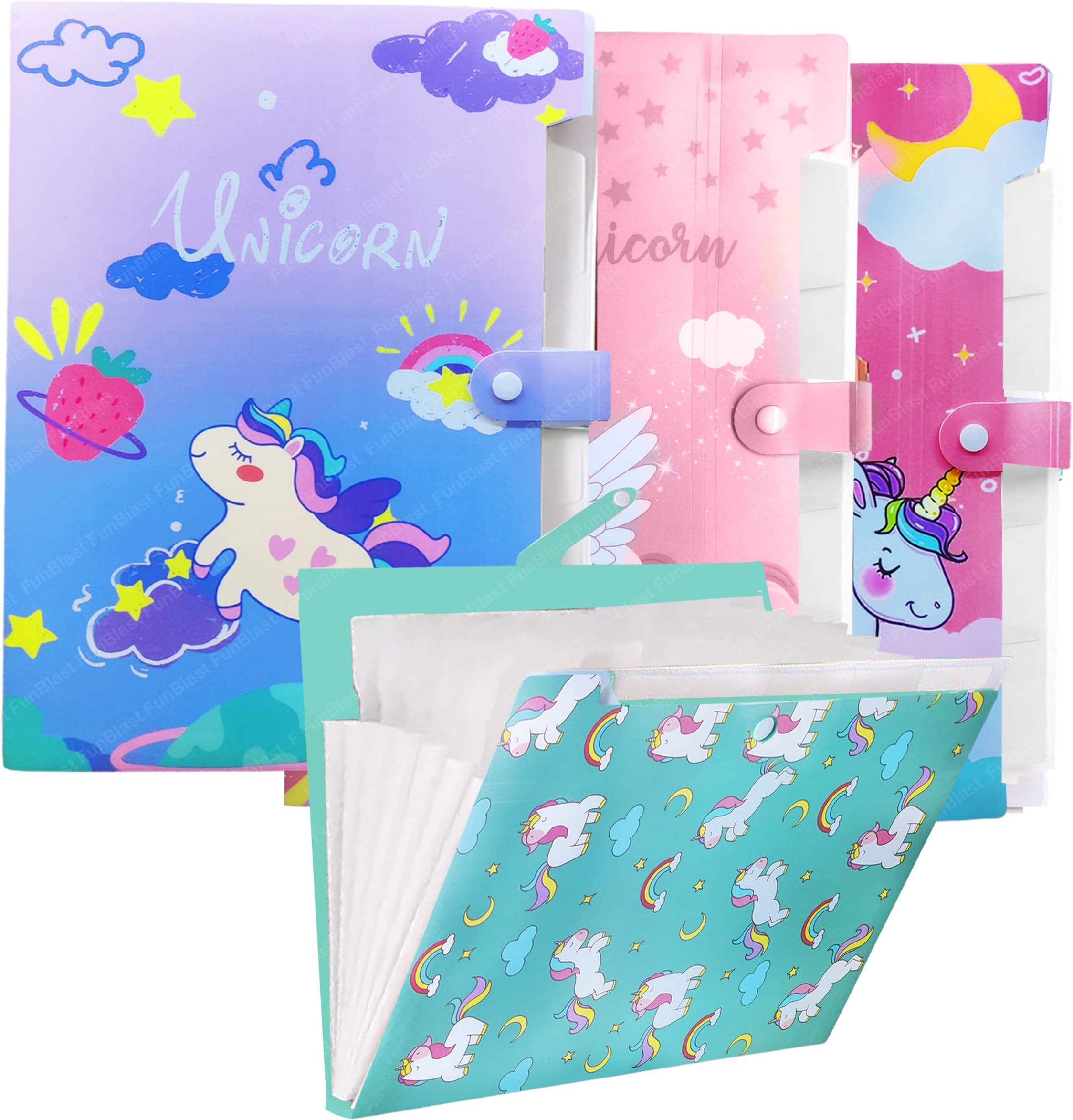 NNS Unicorn Cute Cartoon Theme Expanding File Folder Accordion with ...