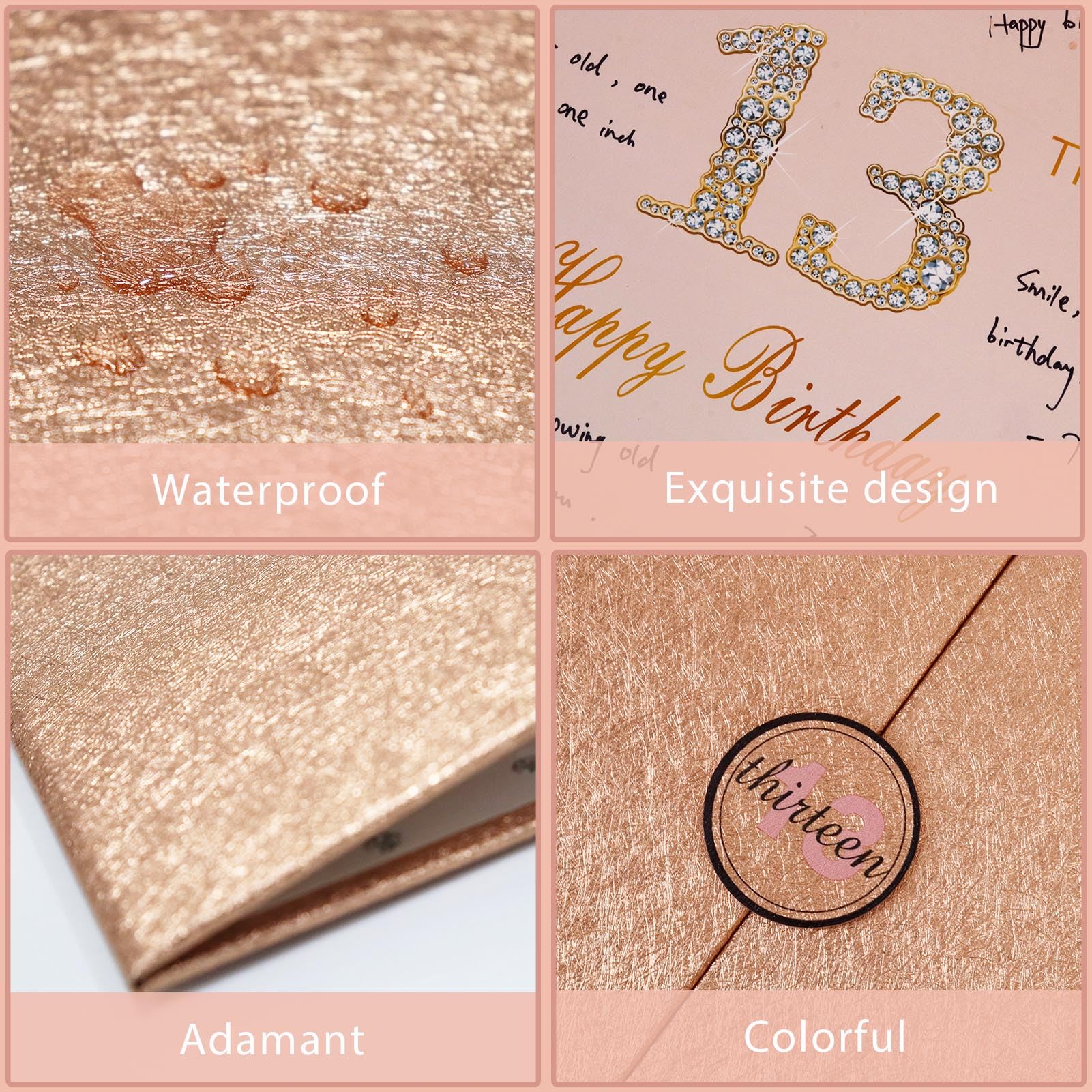 Snapklik.com : Rose Gold 13th Birthday Decorations, Creative 13th ...