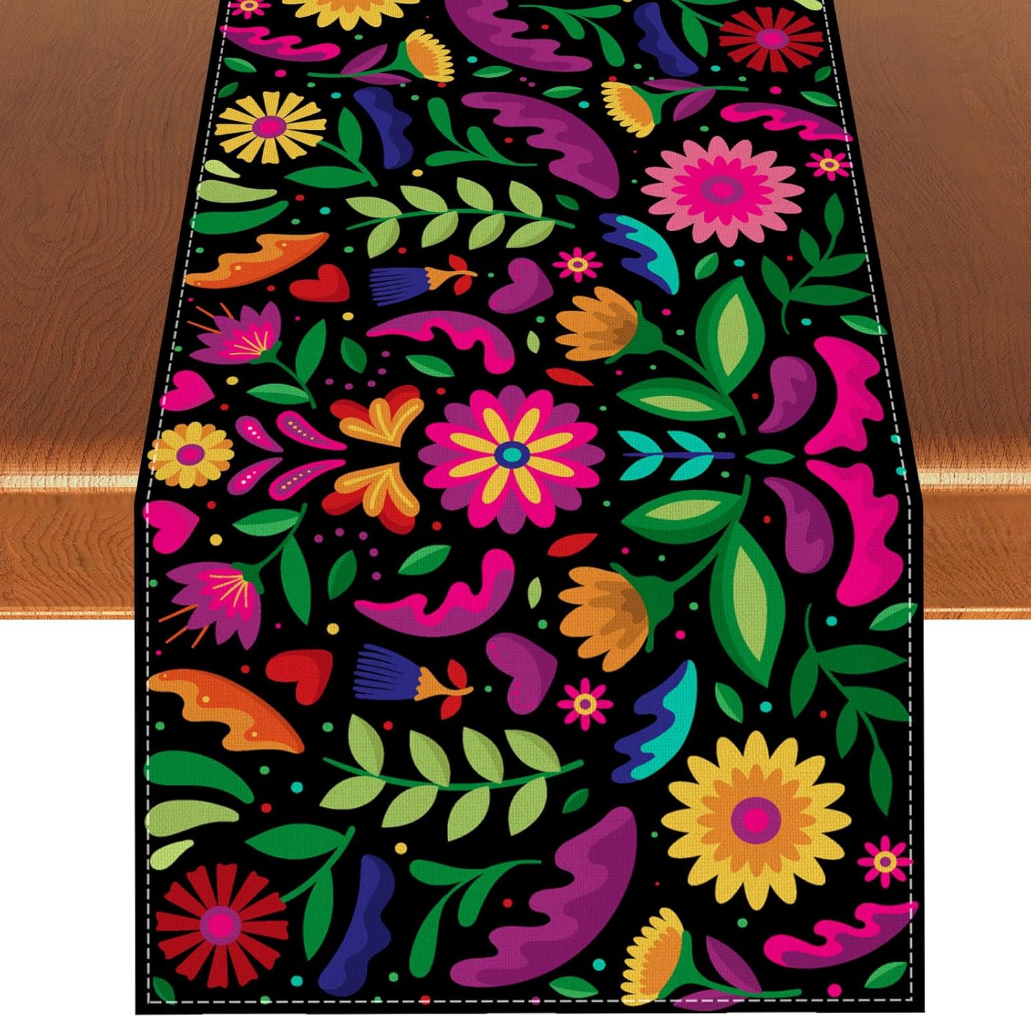 Amazon.com: Rvsticty Linen Mexican Table Runner Day of The Dead ...