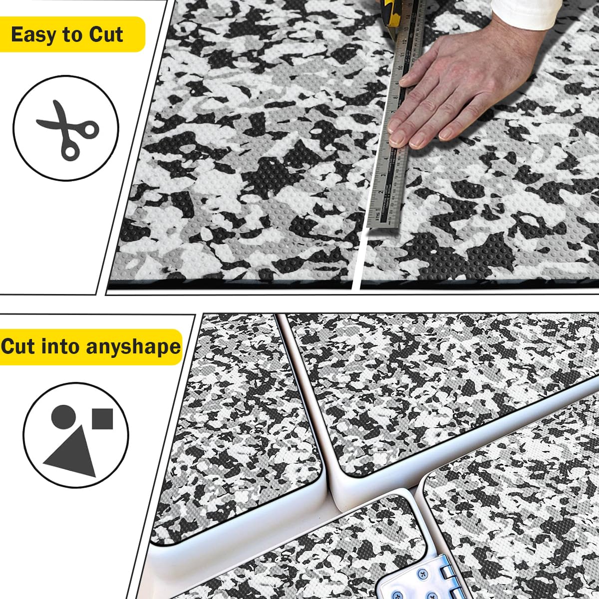 Snapklik.com : Boat Flooring EVA Foam Boat Decking, Snow Camo Marine ...