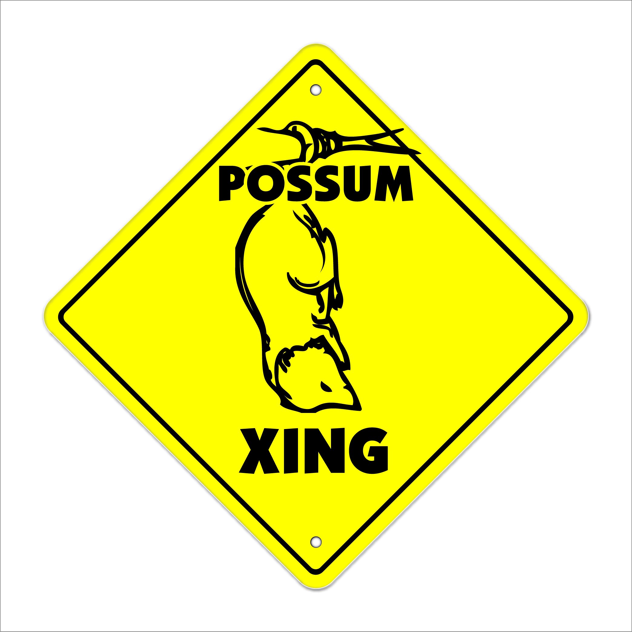 Amazon.com: Possum Crossing Sign Zone Xing | Indoor/Outdoor | 14" Tall ...
