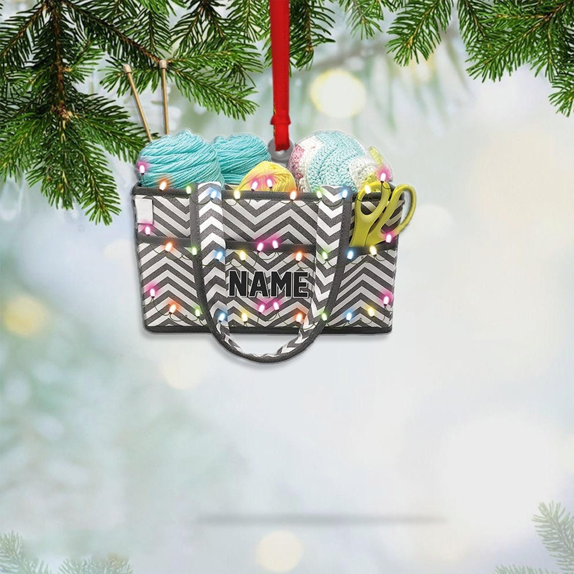 Amazon.com: Gammie Personalized Crochet Bag Shape Acrylic Ornament for ...