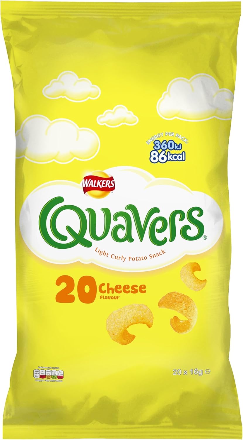 Walkers Quavers Cheese Potato, 16 g : Amazon.co.uk: Grocery