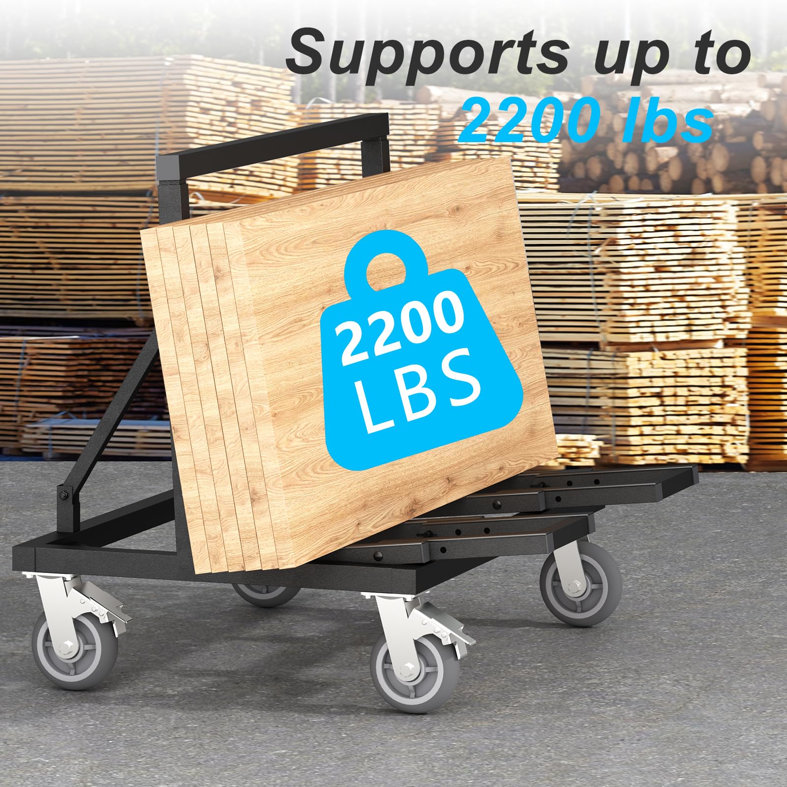 Snapklik.com : MODCART Folding Drywall Cart, Upgraded Panel Dolly Load ...