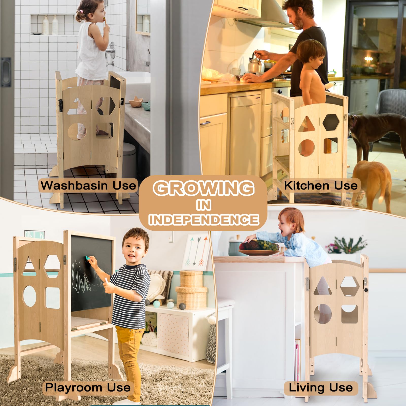 TINTECUSA Toddler Tower FTINTECUSA Toddler Tower Folding Storage, Kids ...