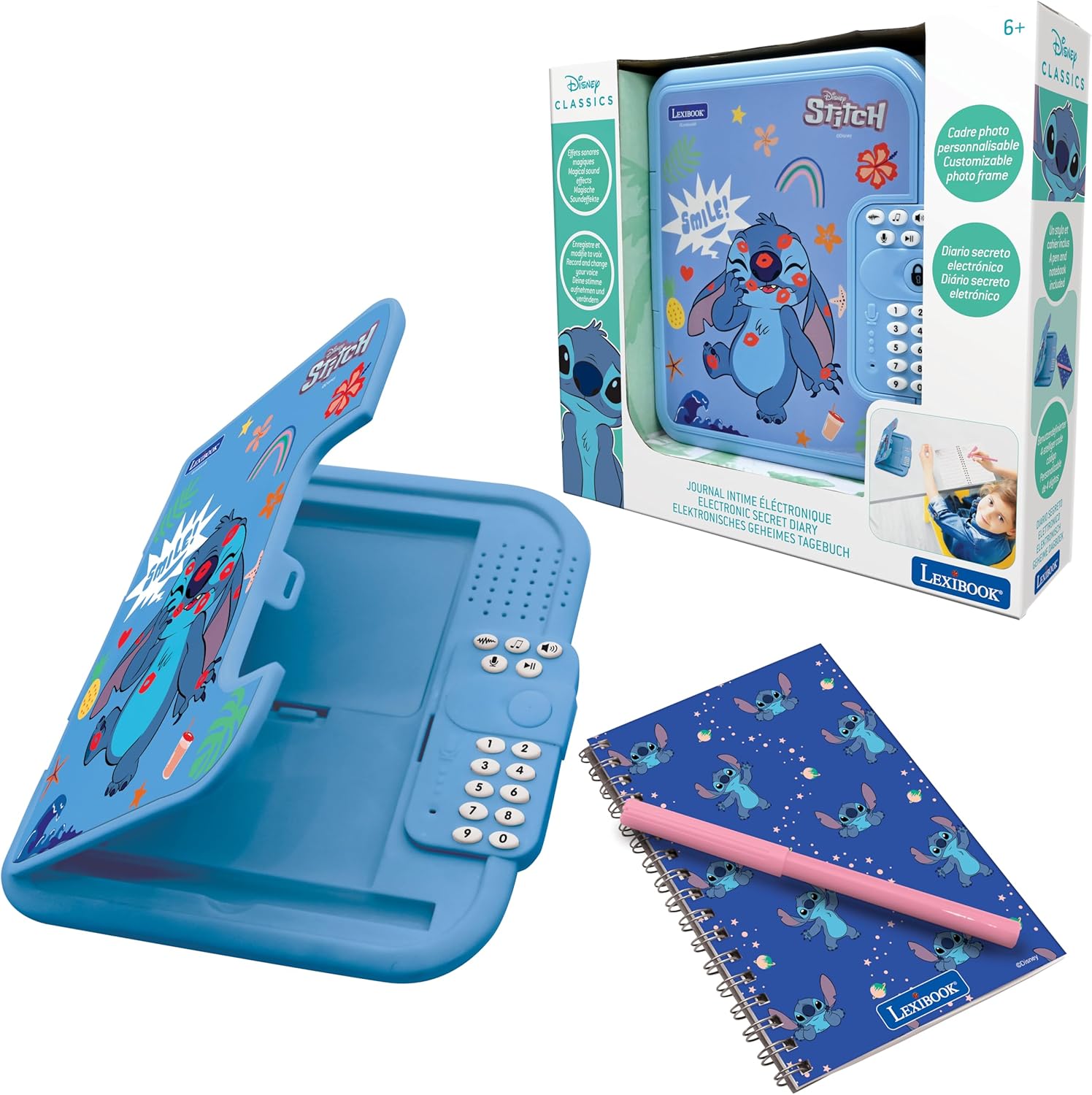 Amazon.com: LEXiBOOK, Disney Stitch: Electronic Diary with Pen and ...