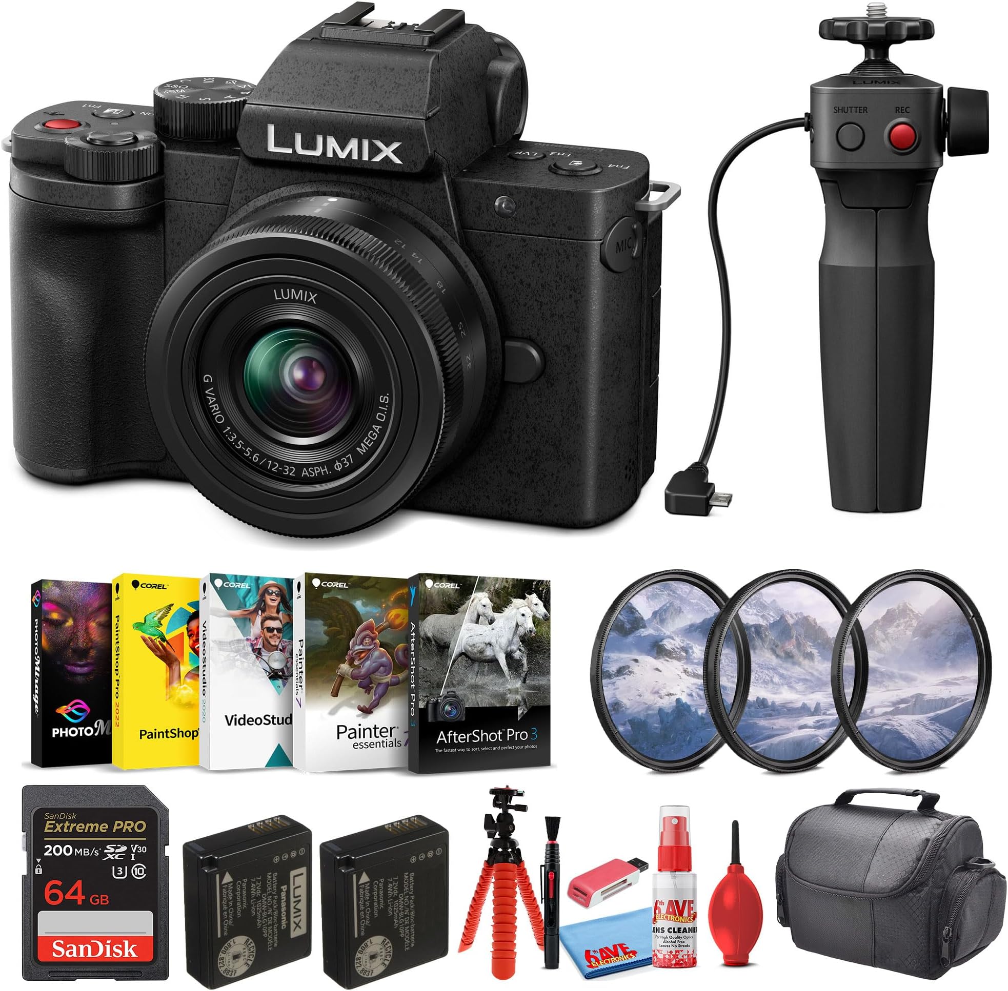 Amazon.com: Panasonic Lumix G100 4K Mirrorless Camera with 12-32mm Lens ...