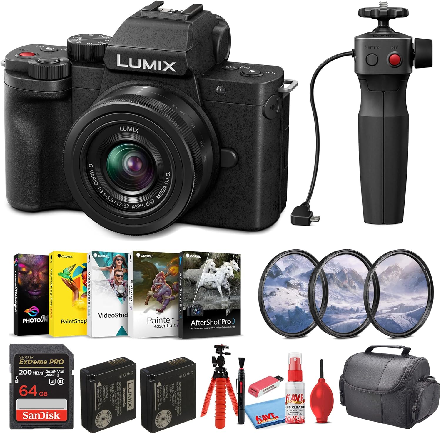 Amazon.com: Panasonic Lumix G100 4K Mirrorless Camera with 12-32mm Lens ...