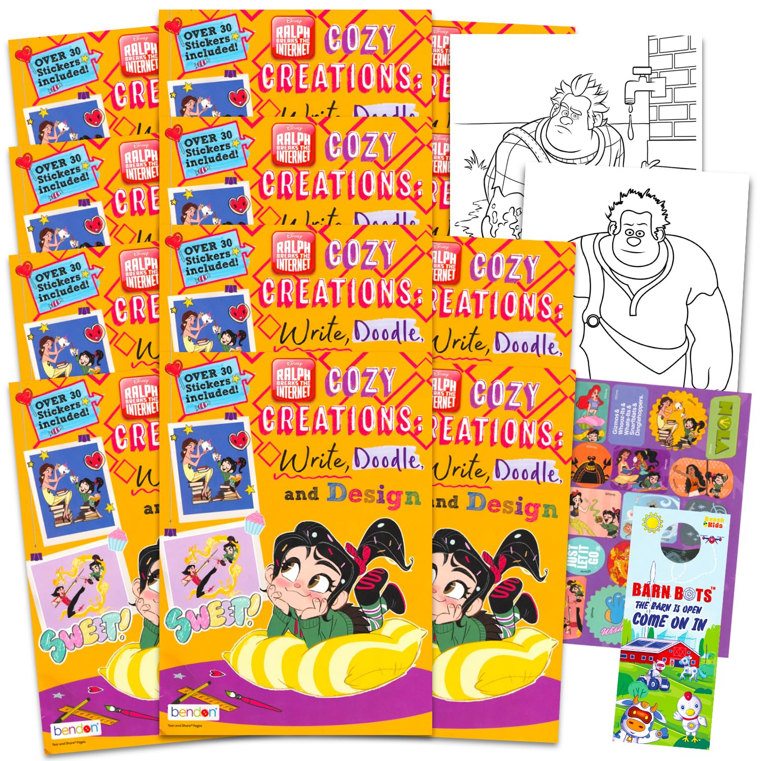 Amazon.com: Disney Wreck It Ralph Party Favors 12 Coloring Book Set ...