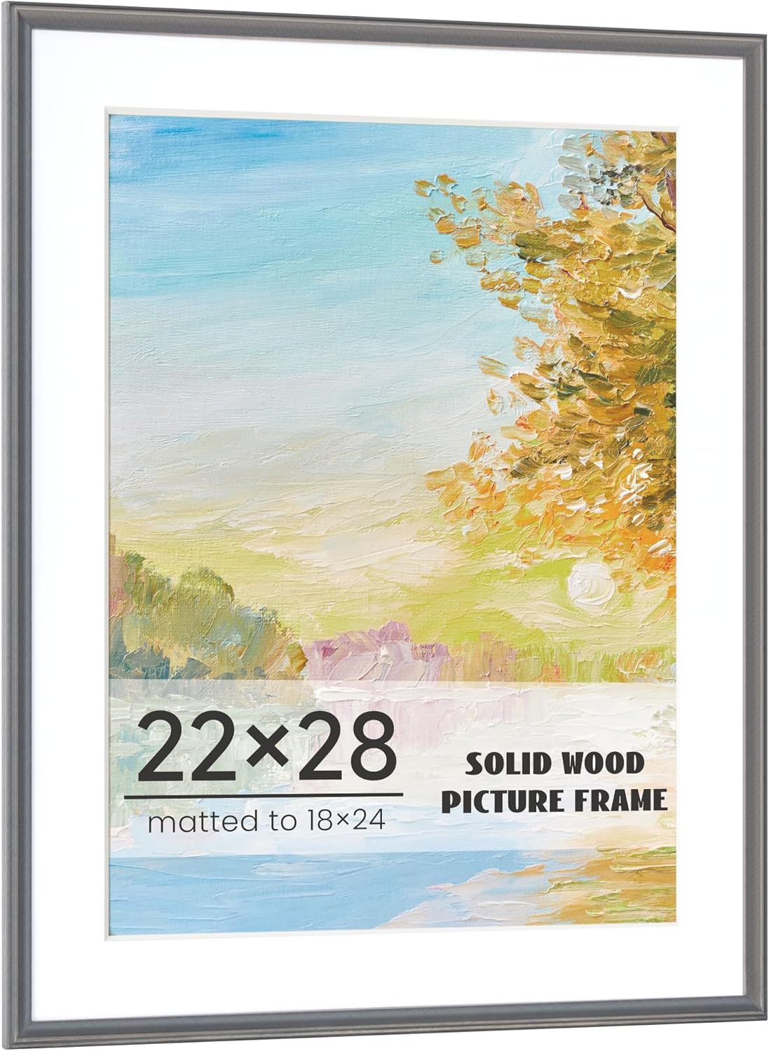 Amazon.com - FLYJOE 22x28 Picture Frame, Solid Wood Frame with High ...