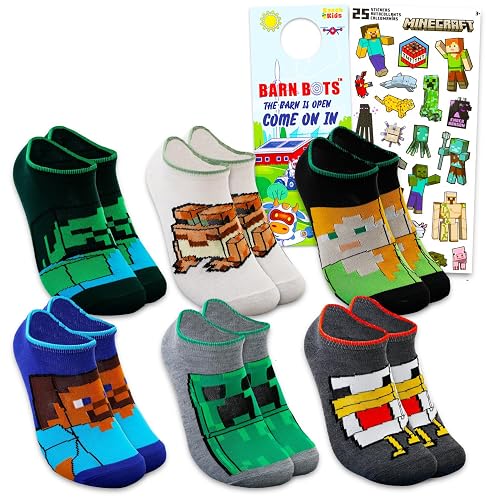 Minecraft Socks Set - Minecraft Accessories Bundle with 6 Pairs of ...