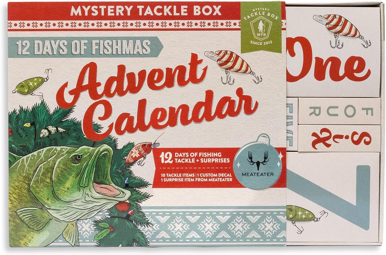 Amazon.com: Mystery Tackle Box 12 Days of Fishmas Advent Calendar ...