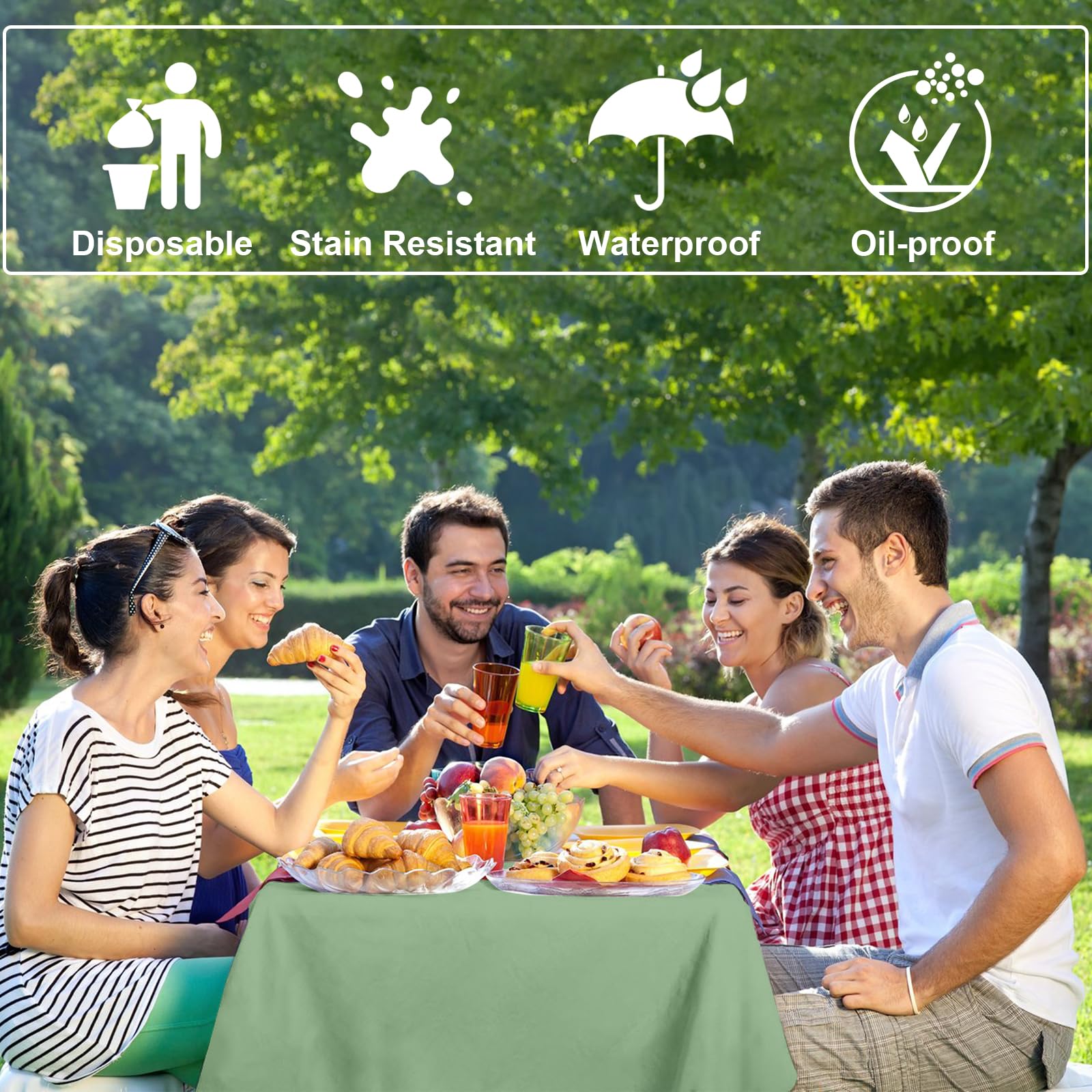 Woodland Baby Shower Decorations 3 Pack Spring Sage Green Baby Shower ...