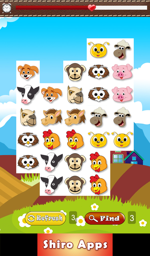Farm Pet Animal Match game for Toodlers and Kids to Learn and Improve ...
