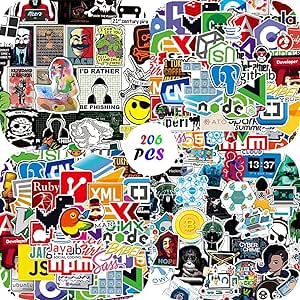 Amazon.com: 200pcs Programmer Stickers Pack, Programming Java C+ ...