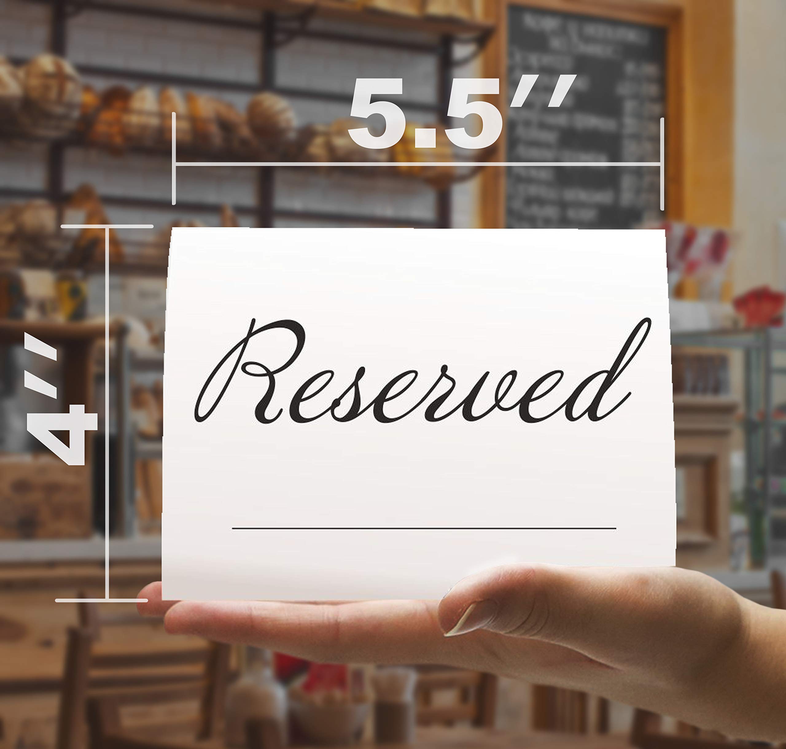 Buy 20 Pack Rustic Reserved Table Sign With Name Line - Reserved Signs ...