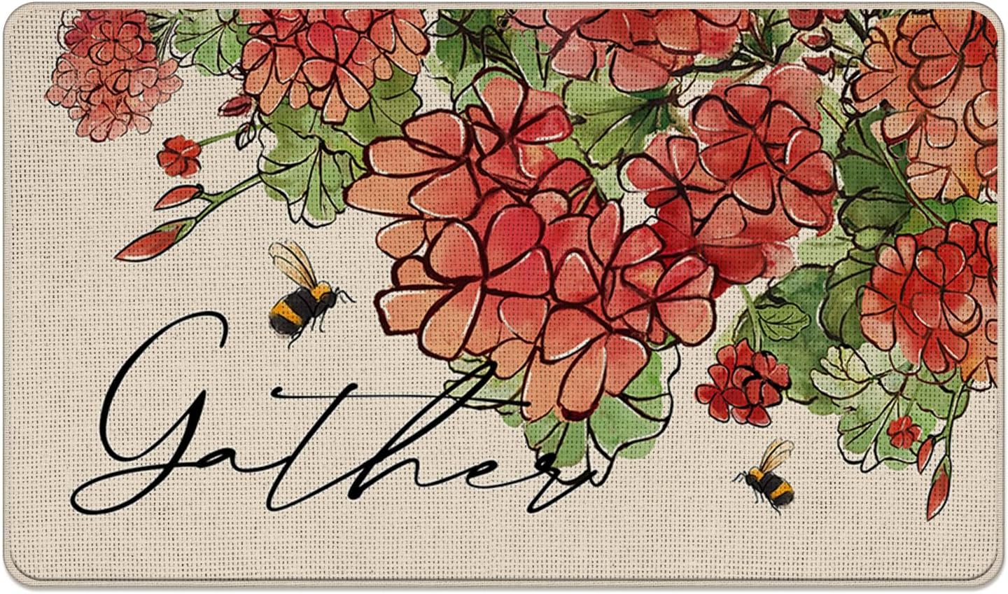 Amazon.com: Tailus Spring Summer Floral Flower Decorative Front Door ...