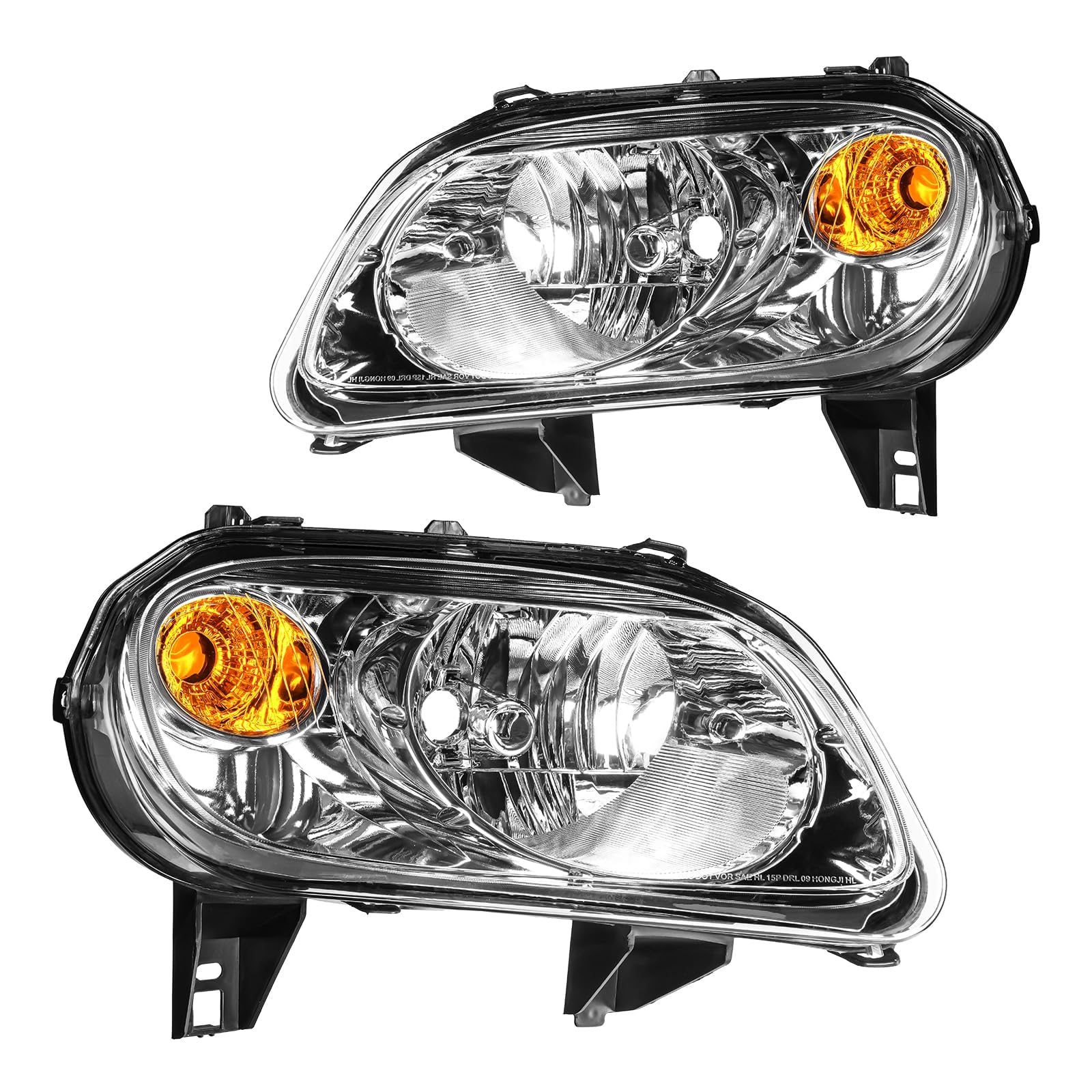 Amazon.com: PHILTOP Headlight Assembly, Chrome Headlamp Replacement ...