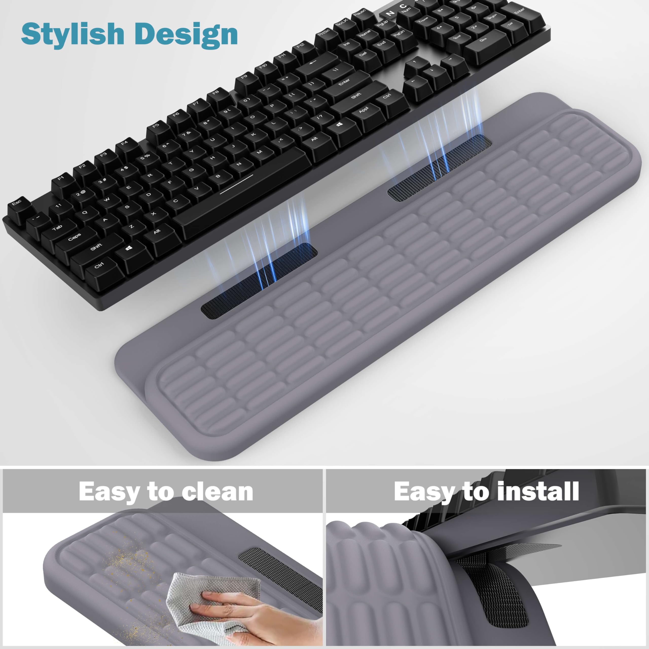 Snapklik.com : Mekass Keyboard-Wrist-Rest-with-Stickers, Ergonomic Hand ...