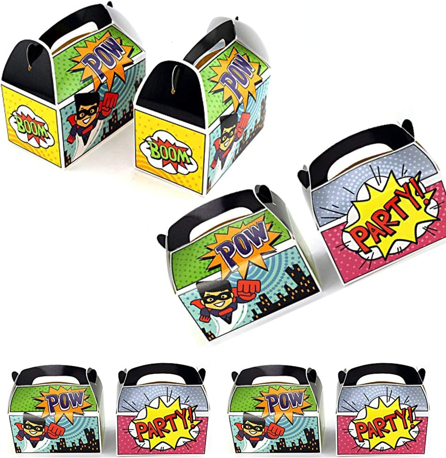 Amazon.com: Adorox Set of 24 Superhero Party Goody Treat Boxes Party ...