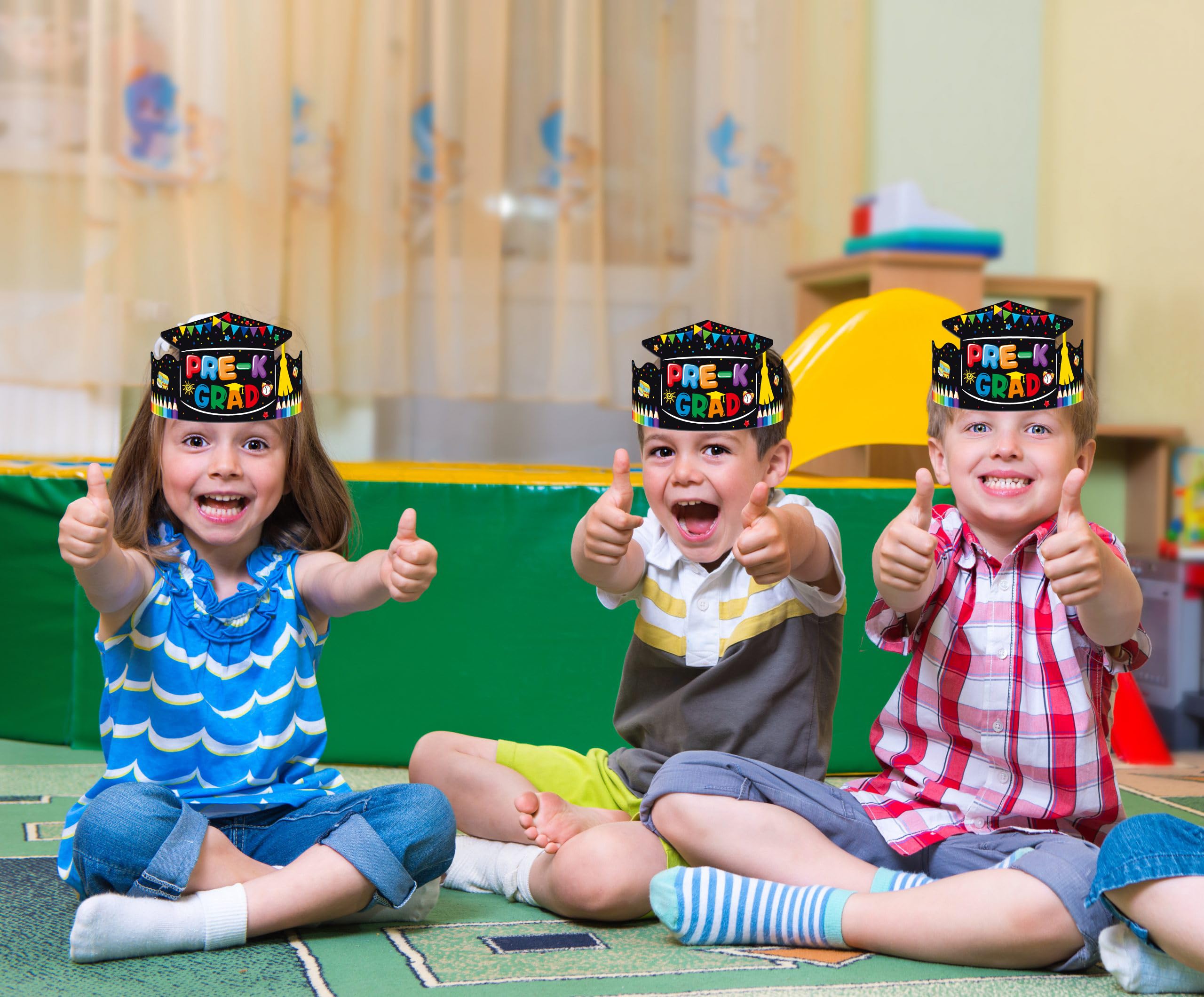 Kids Graduation Cap And Gown 24 Pack Preschool Graduation Caps Class Of ...