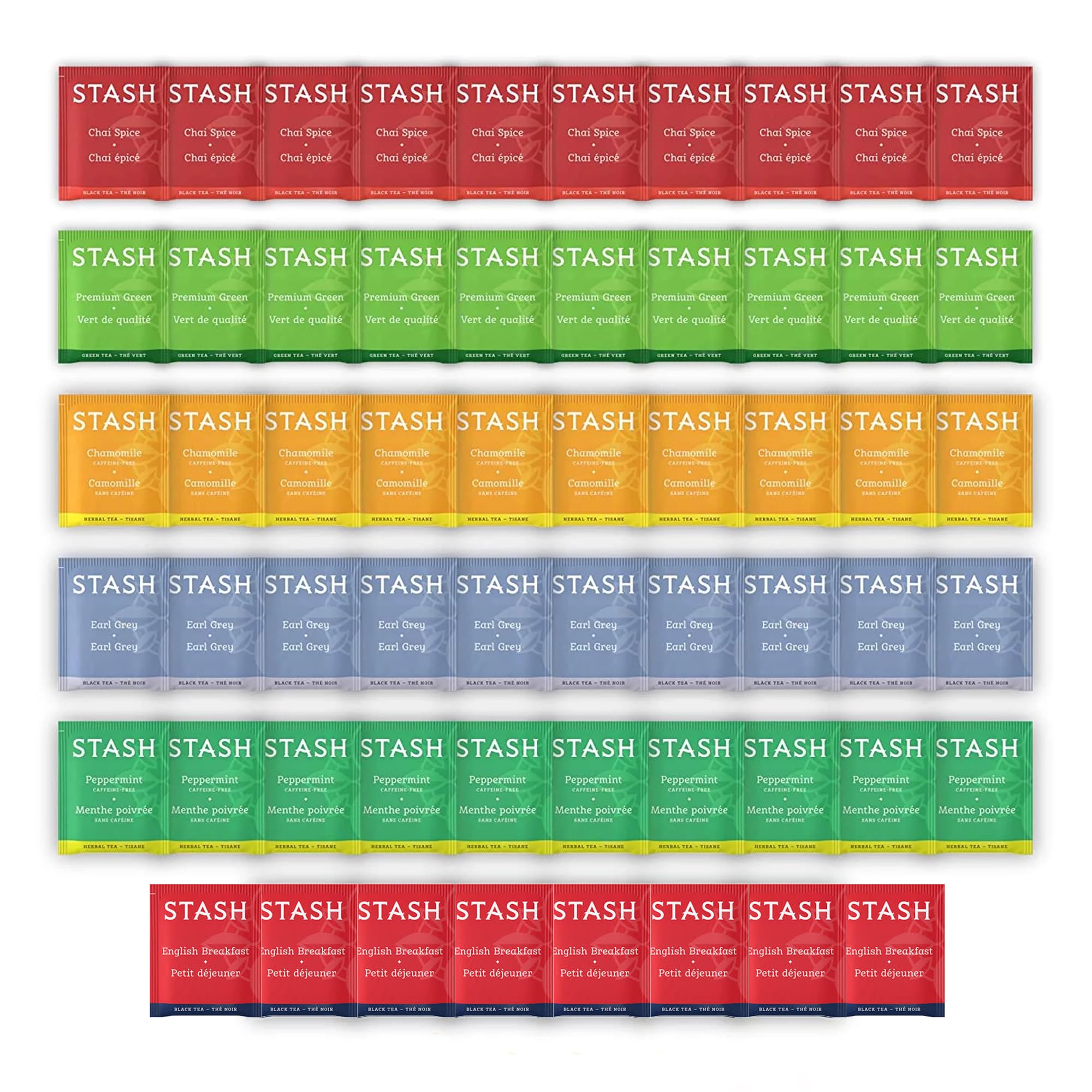 Amazon.com : Jumbo Jumble Tea Sampler Variety Multipack (58 Pack), Tea ...