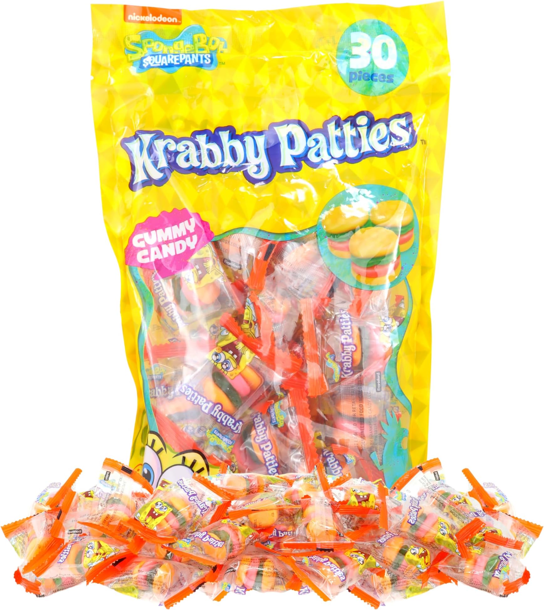 Amazon.com : SpongeBob Squarepants Krabby Patties Gummy Candy Combo ...