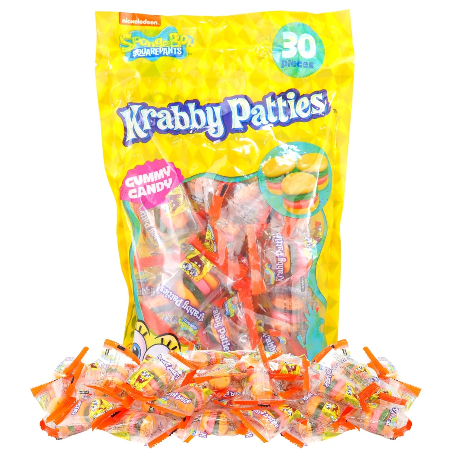 Amazon.com : Spongebob Squarepants Krabby Patties Gummy Candy ...