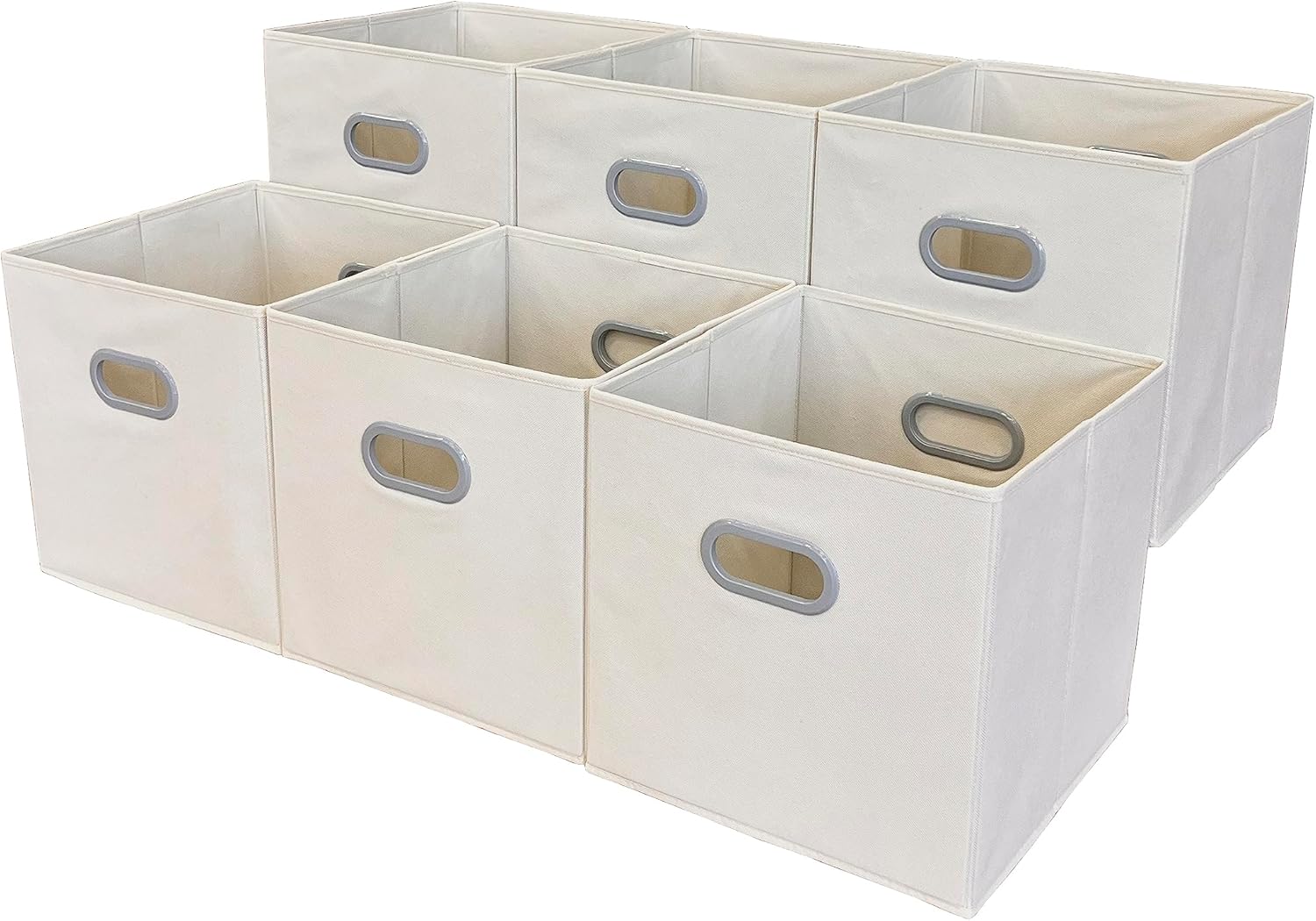 Collapsible Fabric 12 Inch Storage Cube with Handles, 6 Pack Foldable ...
