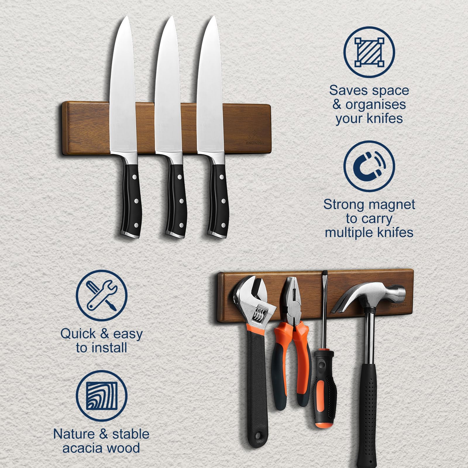 Enoking Magnetic Knife Holder For Wall 10 Inch Powerful 8476