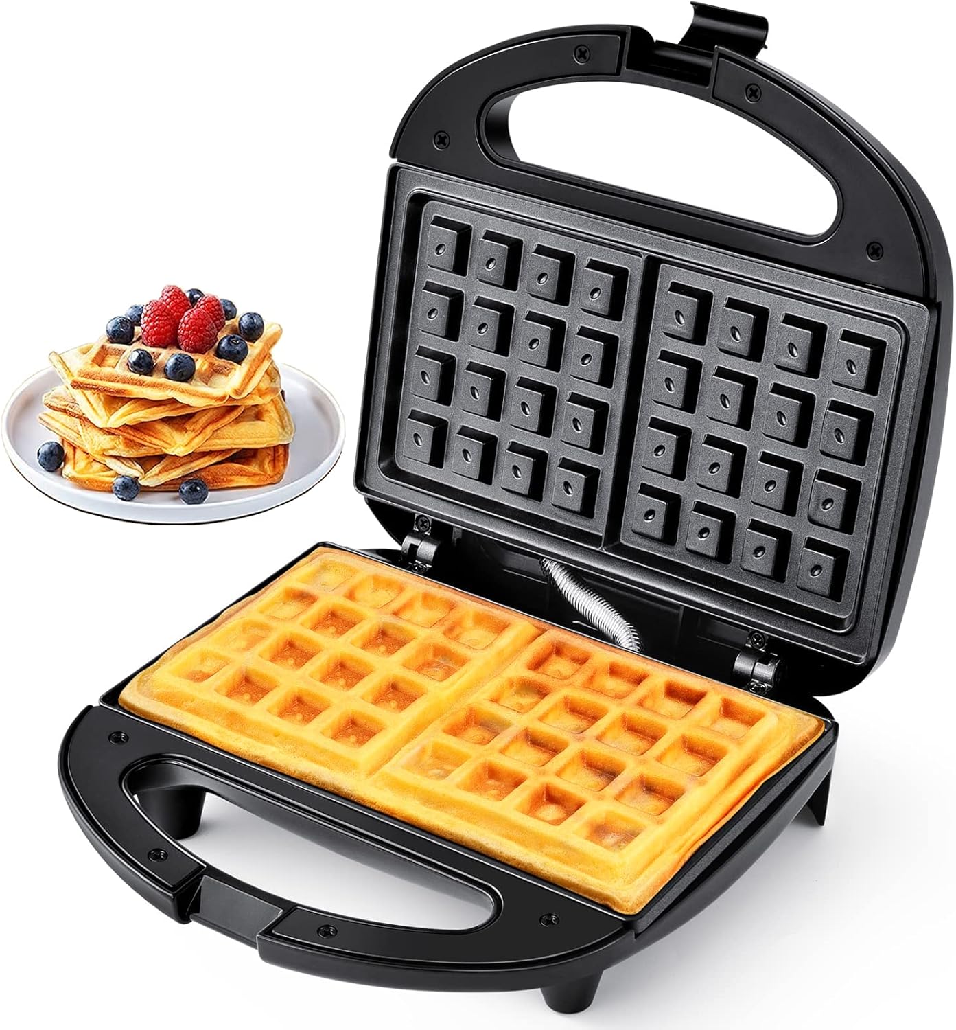 Waflera Mini, Gofrera Eléctrica con Luz Indicadora, 750 W, Gofrera ...