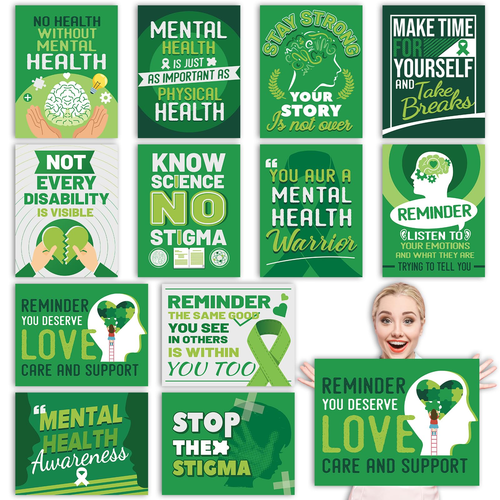 Green Ribbon Quotes Green Ribbon Keychain / Stronger Quote / By ...