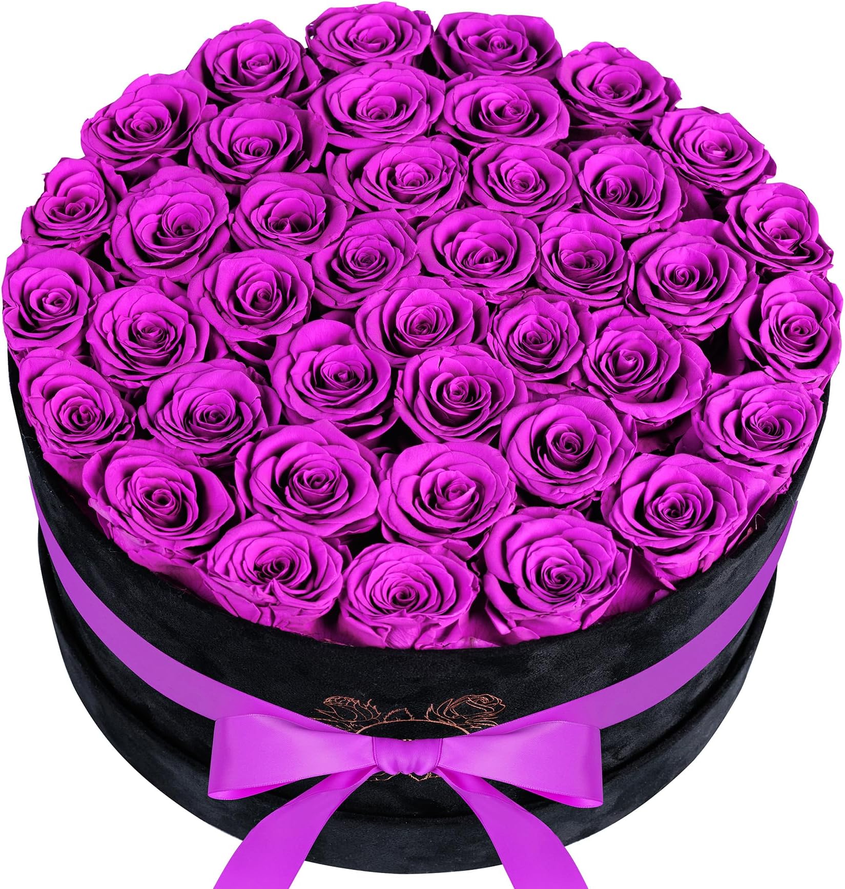 Amazon.com: UFOREVER ROSES Luxury Preserved Roses in Suede Box - Flower ...