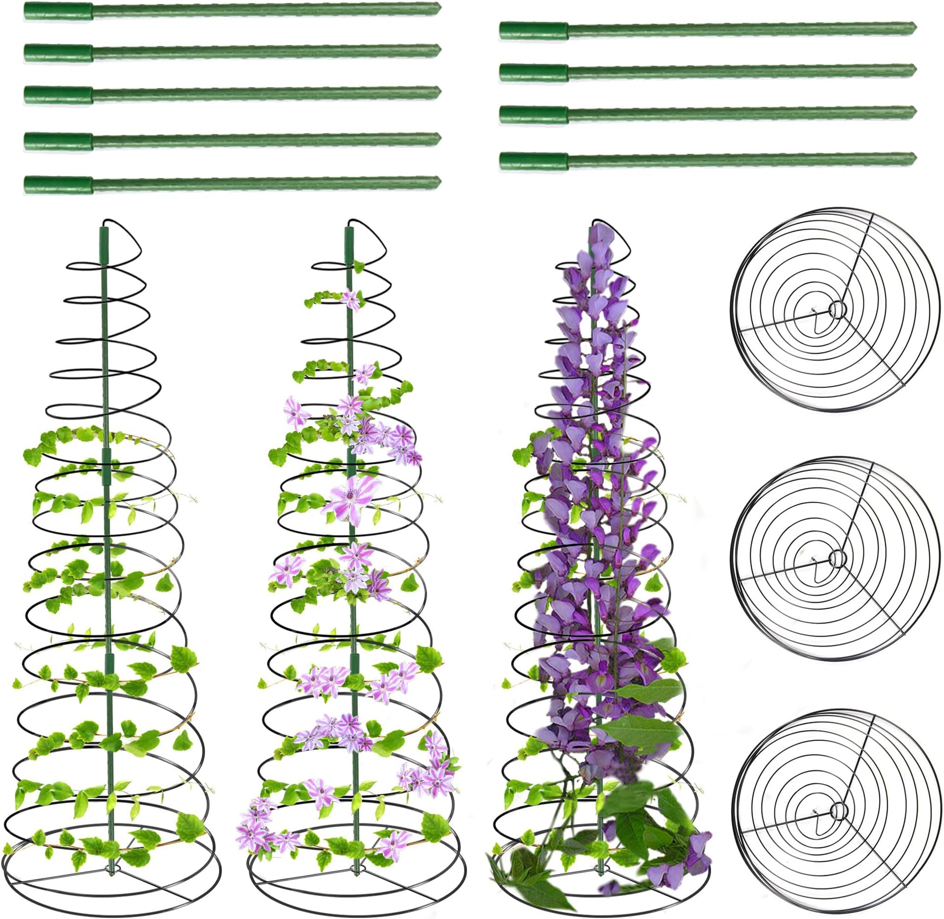 Amazon.com : WNJ 3-Pack Pea Trellis Green Bean Trellis for Garden ...