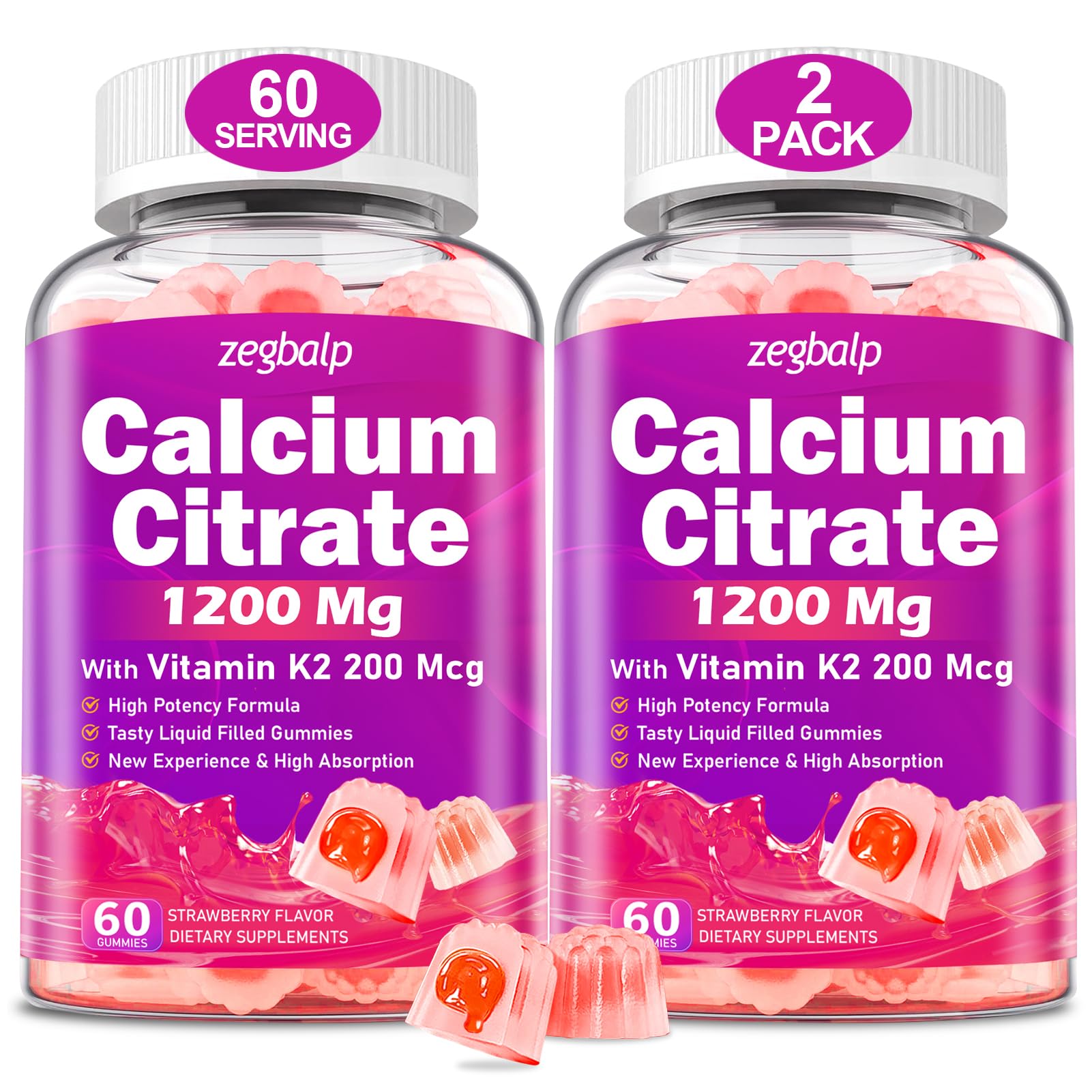 Amazon.com: Calcium Citrate Supplement Gummies for Adult - Chewable ...