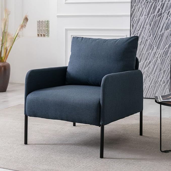 WAHSON OFFICE CHAIRS Wahson Linen Accent Chair Lounge Tub Armchair with ...