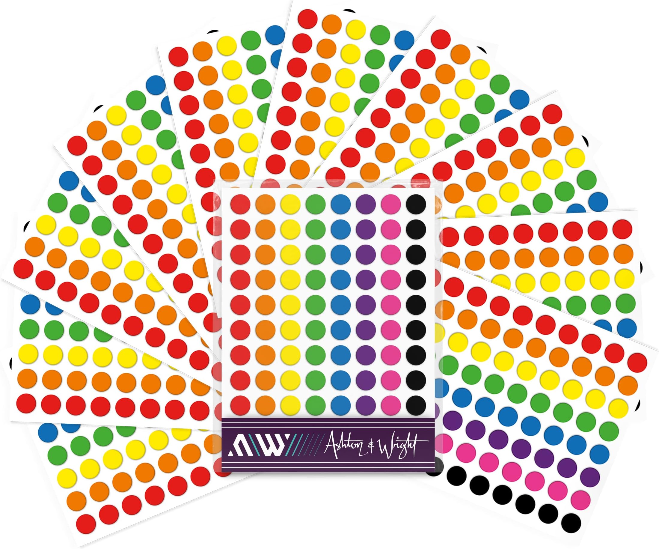 Avery Hand writable, Easy to use, Dot Stickers, 8mm, Multi Coloured, 70 ...