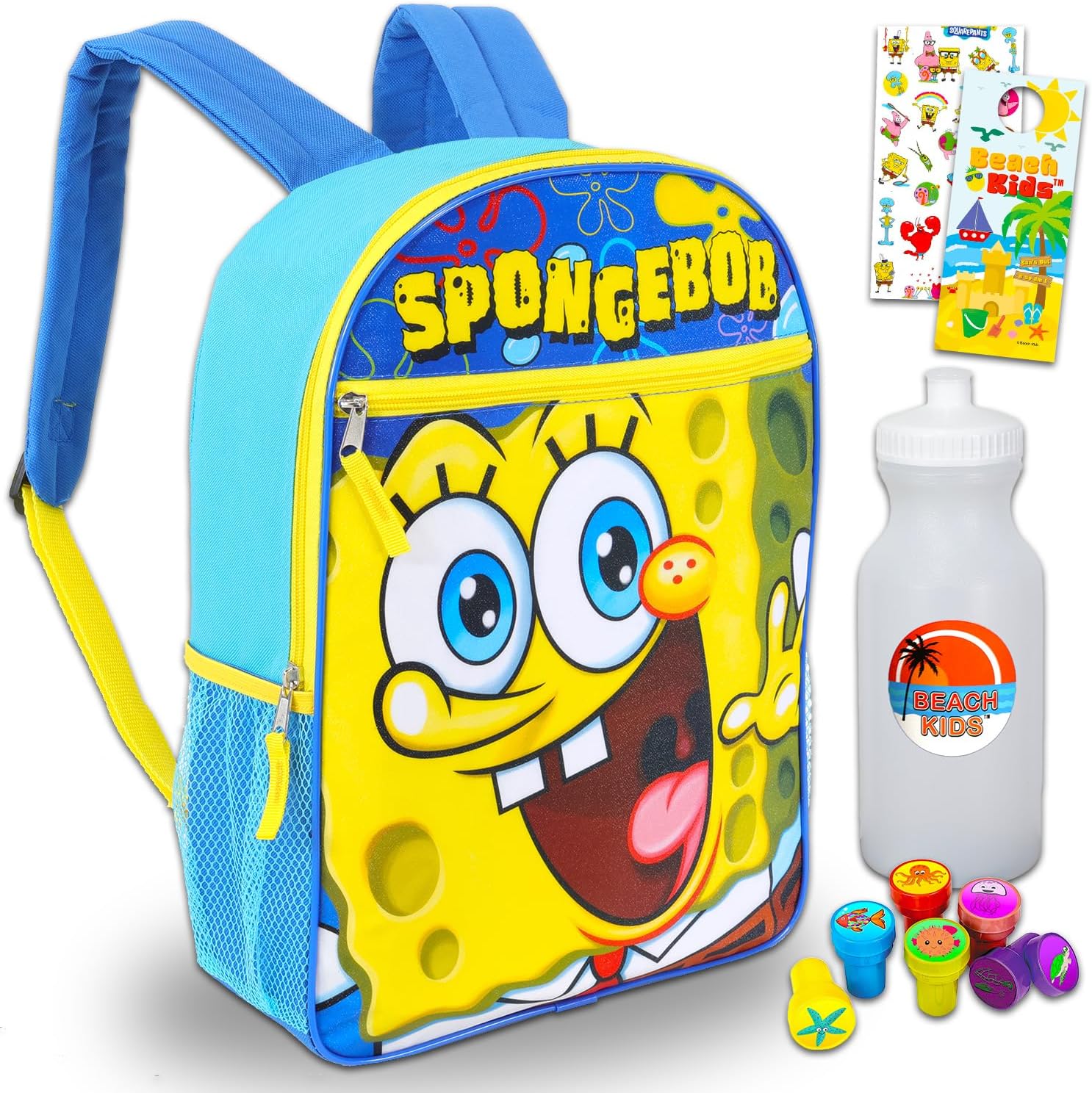 Amazon.com | Spongebob Squarepants Backpack for Kids - Bundle with 16 ...